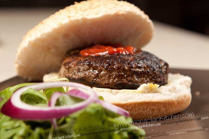 The Tasty Juicy Beef Burger Recipe from Mongolian Kitchen - Find the ...